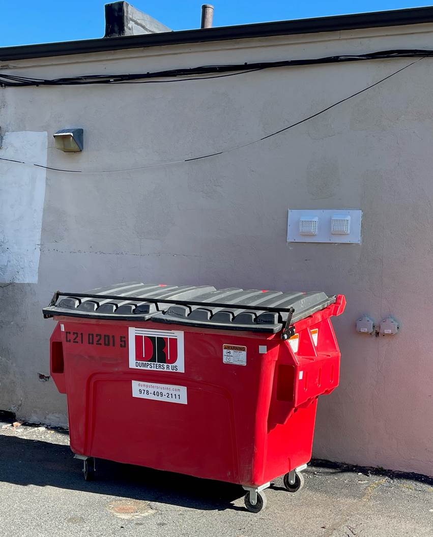 2 yard front load commercial container delivered to a customer in ...